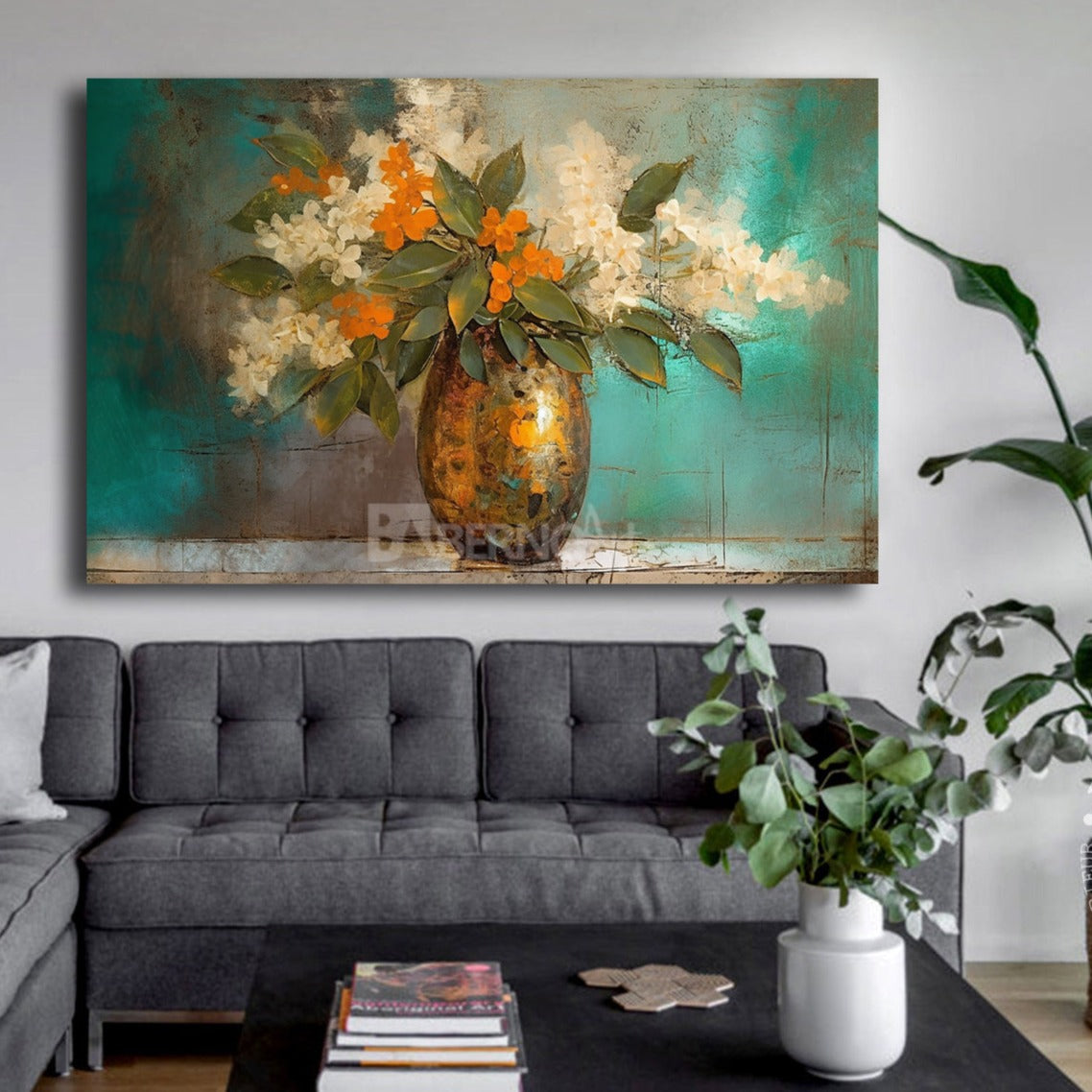 Tableau décoratif -GOLDJAR- art floral – Bernoart